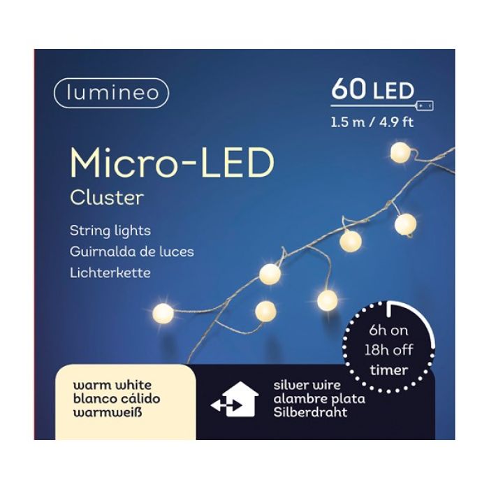 Lumineo Battery Operated Micro LED Cluster Cherry Light Sets | Gertens ...