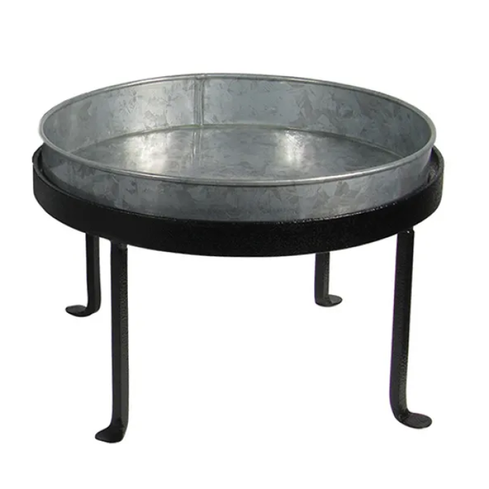 Border Concepts, 12" Pollock Riser with Galvanized Saucer, Plant Stand ...