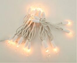 String Lights, 20 Mini Electric Lights with White Cord and Clear Bulbs ...