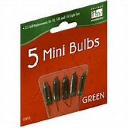 Mini Replacement Bulbs(2.5V) - Green - 5PK | Gertens Garden Center