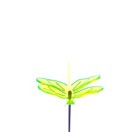 Sun Glowz Green Fluorescent Dragonfly, 12" Tall | Gertens Garden Center