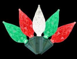 Holiday Bright Lights C6 LED Diamond Cut Light Set 50 light count ...