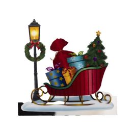 Gerson LED Multicolored Window Clings Sleigh 9.84 in. | Gertens Garden ...