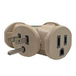Adapter, Ace Grounded 3 outlets, Brown | Gertens Garden Center