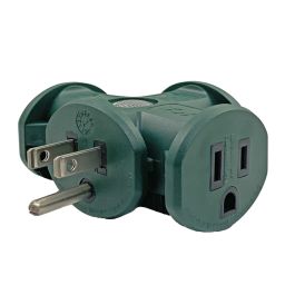 Adapter, Ace Grounded 3 outlets, Green | Gertens Garden Center