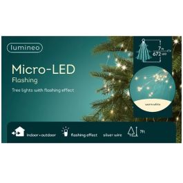 Lumineo 672L Micro LED Tree Bunch, Flashing Effect outdoor, Silver Wire ...