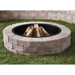 Belgard Round Fire Pit - Weston Stone with Optional Cap | Gertens ...