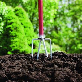 Garden Weasel Claw Pro 4 Tine Steel Hand Cultivator 45 in. Steel Handle