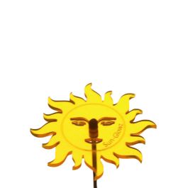 Sun Glowz Yellow Fluorescent Sunface Disk, 12" Tall | Gertens Garden Center